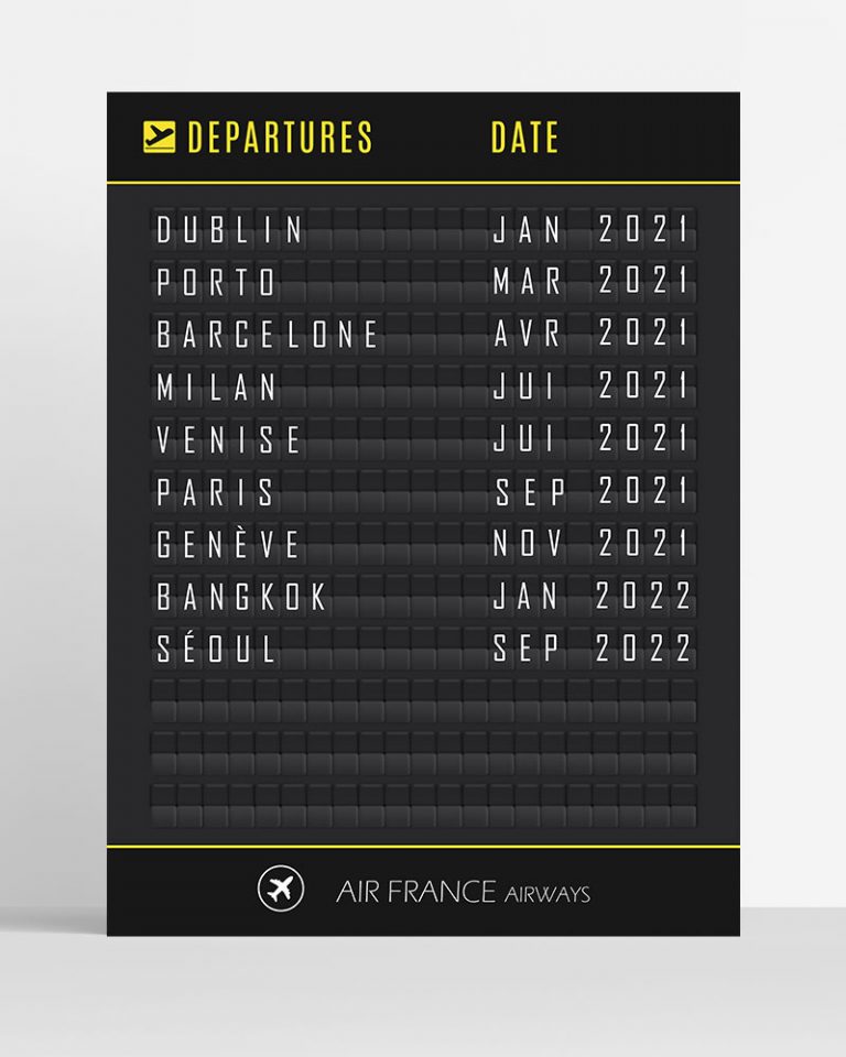 Affiche personnalisée - Embarquement aéroport - Custom Poster